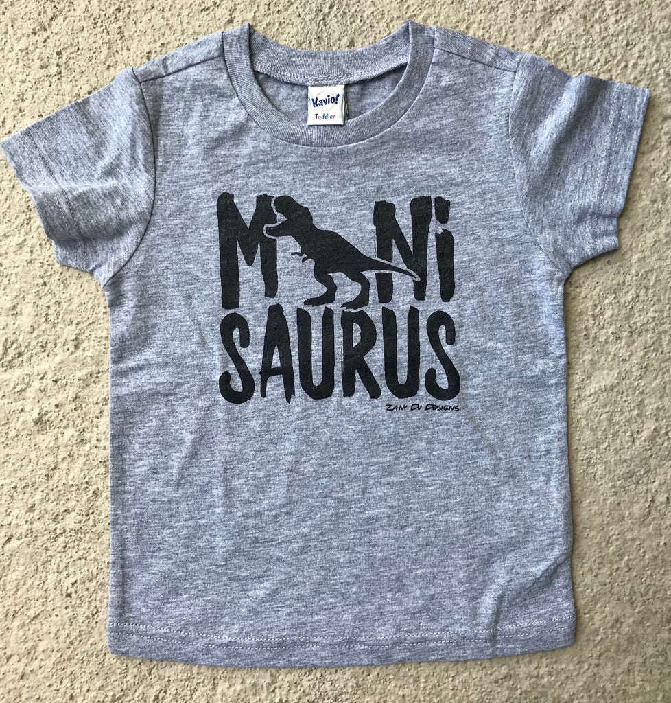 Minisaurus Heather Grey TODDLER Tee – Zany Du Designs